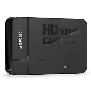 AGPTEK HD Game Capture Video Capture 1080P HDMI/AV Recorder Xbox 360&One/ PS3 PS4,Support Mic in with Both HDMI and AV Input