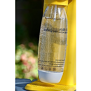 Sodastream Source 2 Pack Original White Carbonating Reusable Water Bottles 1 Liter BPA-Free Fits Only - Play, Source, Power, Spirit and Fizzi Soda Makers