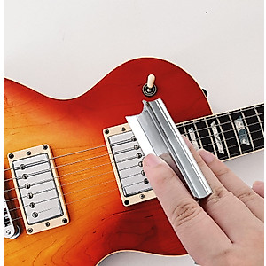 Guitar Slides Steel Slide Tone Bar for Electric Guitar, Dobro, Hawaiian Guitar, Lap Steel Guitar, Stainless Steel Metal Thumb & Finger Picks Plectrums