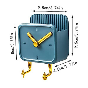 BLMIEDE Hook Rack Wall Mounted Coat Rack Wall Mount Room Clock Rack Wall Mounted Clock Rack Kitchen Aide Dish Rack (Blue, One Size)