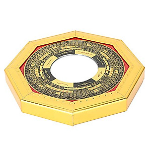 Feng Shui Convex, Reliability Wood Portable Chinese Feng Shui Mirror for Home Business Lucky(13.5cm Diameter Convex Mirror)