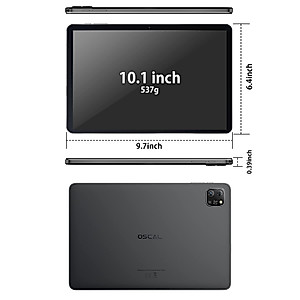 OSCAL 𝘽𝙡𝙖𝙘𝙠𝙫𝙞𝙚𝙬 Tablet 10.1 inch Android 12 Tablet, 2024 Upgraded PAD60 5GB RAM 64GB ROM (1TB TF) Tablet Android with 6580mAh Battery, 1280 x 800 HD IPS Touch Screen, Dual Camera, WiFi, BT