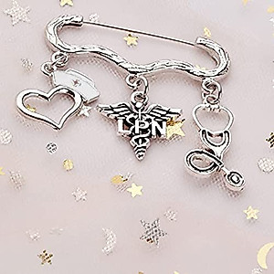 UJIMS Nurse Gift Medical Symbol Lapel Pin Nurses Day Gift for Nurse Practitioner Female RN LPN Paramedic Nursing Graduation Jewelry (LPN Lapel Pin)