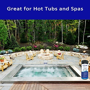 Top Line - 7 Way Pool Test Strips (120 Strips) - Hot Tub Test Strips - Spa Test Strips - Fresh & Saltwater Pool Test Strips - Test: pH, Chlorine, Cyanuric Acid, Hardness, Salt & More (Pool 7-1)