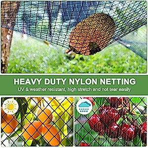 Bird Netting, Garden Netting with 3/4” Mesh Net as Poultry Netting for Chicken Coop, Heavy Duty Nylon Netting for Garden Protection, Fruit Tree Netting for Orchard, Vegetable Against Squirrels, Deer