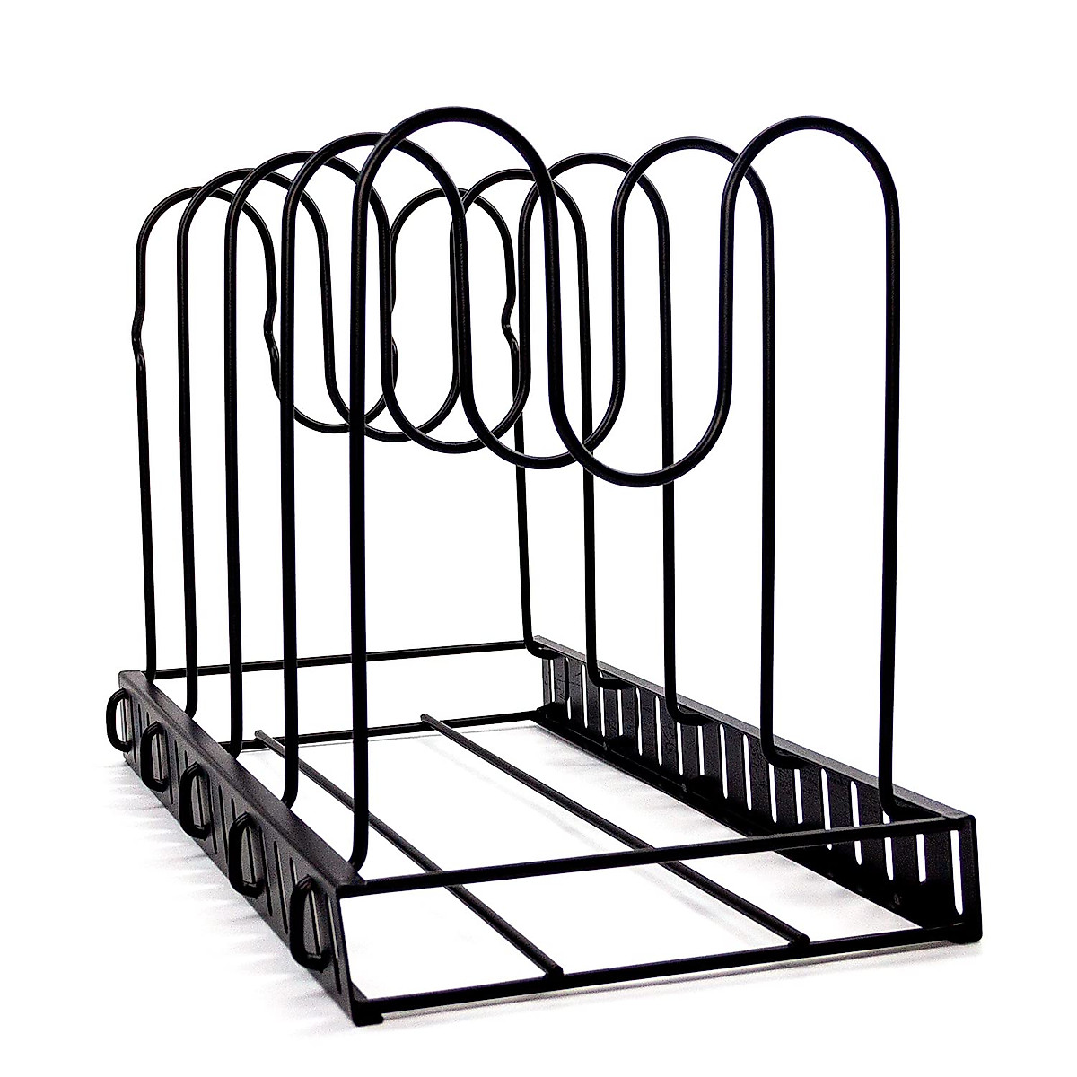 Pot Rack Organizers, Lid Organizer for Pots and Pans, 8 Tiers Pots and Pans Organizer with 3 DIY Methods, Adjustable Pot Lid Holders Pan Rack for Kitchen Counter and Cabinet by KAUKKO (KKS21-8 Tiers)