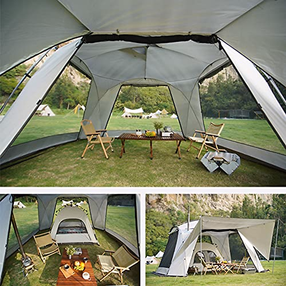 Pop Up Tent for 5-8 Person Instant Camping Tent with Double Door Lightweight Family Dome Tent with Carrying Bag for Outdoor Family Camping, Hiking, Fishing, Festival (Pop Up Tent 5)