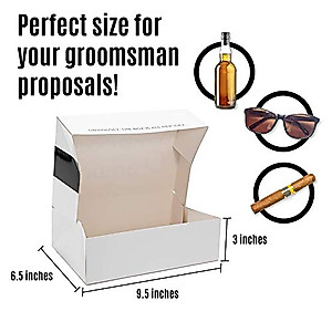 Pop Fizz Designs Groomsmen Box (6 pack) Groomsman Gift I Groomsmen Proposal Box | Groomsmen Gift Box Set | Will You Be My Groomsman? | Will You be My Best Man? | Tuxedo Style