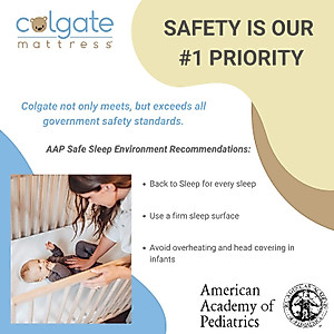 Colgate Mattress 2-N-1 - Breathable Dual-Firmness Crib Mattress Designed for Infants & Toddlers Featuring Innerspring Unit and Two Cushioning Layers Per Side