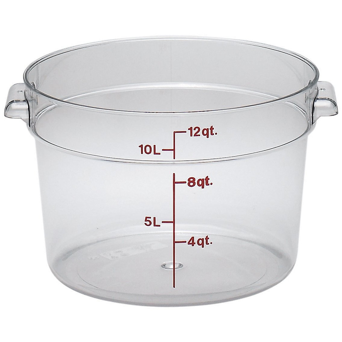 Cambro Round Storage Container, 12 quart, Clear