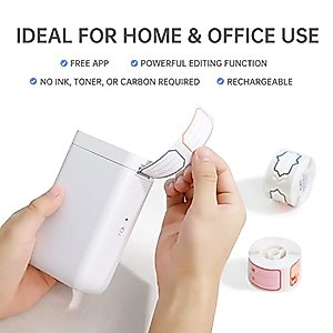 Label Maker Machine with Tape NIIMBOT D101 Label Printer 0.5 to 1 Inch Wide Wireless Connection Multiple Templates Available for Phone Pad Easy to Use Office Home Organization USB Rechargeable