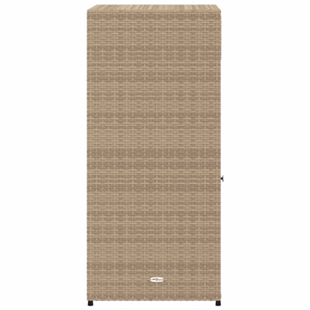 loibinfen Wicker Patio Garden Storage Cabinet, Outdoor Towel Rack & Pool Cabinet, Freestanding PE Rattan Wicker Storage Cabinet, Beige 21.7"x21.7"x43.7" Poly Rattan, -346