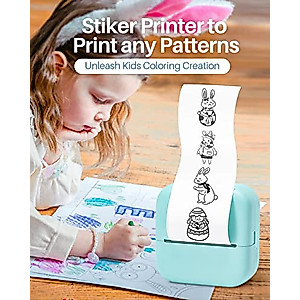 Phomemo Mini Sticker Printer- M02X Inkless Pocket Printer Blutooth Thermal Portable Sticker Maker Machine for Study, DIY Scrapbook, Photos, Green