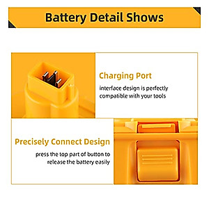 HOMEDAS 2Pack 4.6Ah DC9096 Replacement Battery for Dewalt 18V XRP DC9098 DC9099 DW9098 DW9099 DW9095 DW9096 DE9039 Cordless Power Tools