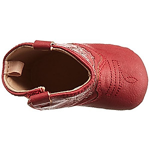 Baby Deer Baby Girls Infant Soft Sole Western Boot, Red, 0