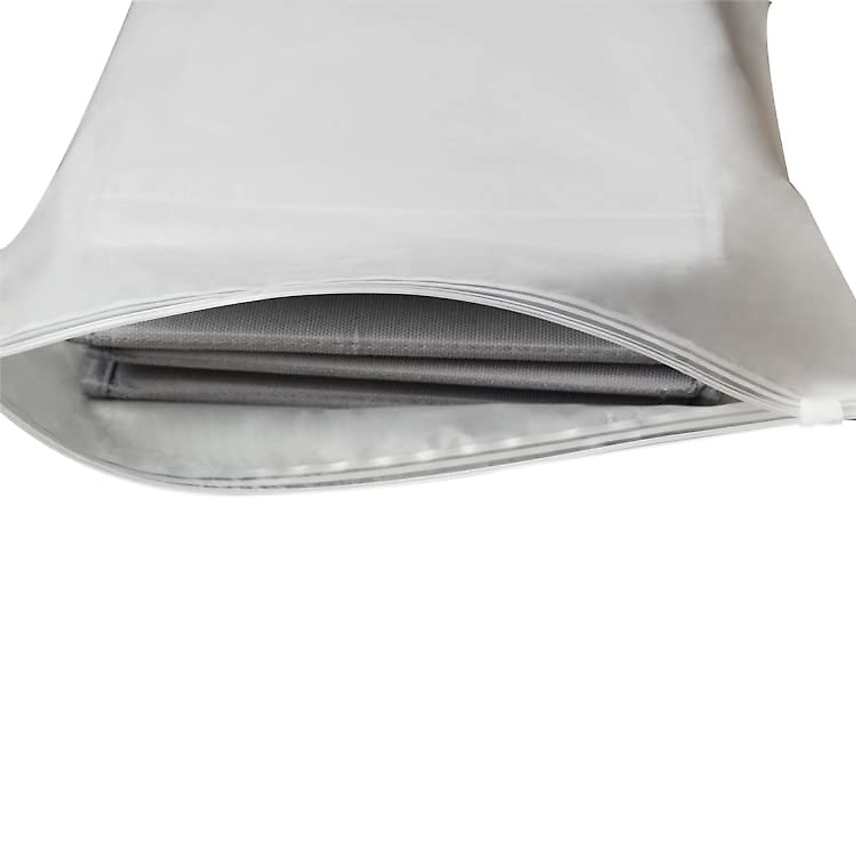 7 Grids Wardrobe Clothes Organizer 2PCS, HM-Organize Stackable Foldable Compartment Storage Box for Jeans, Socks, Scarves, Leggings, T-shirt, Pants, Underwear in Dressing room (Gray), 14.2x9.8x8