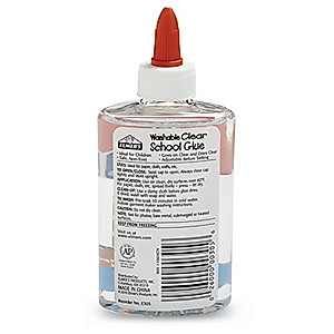Elmer's Liquid School Glue, Clear, Washable, Pack of 3
