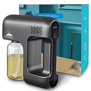 Lnvnoaua Disinfectant Fogger Machine Sanitizer Atomizer Cordless Electric Nano Spray Gun ULV Blue Ray Steam Mist Disinfection Gun for Home/Office/Car/Gym/Salon/School/Hospital/High-Contact Item Etc.