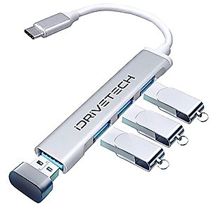 USB C Hub Multiport Adapter - iDriveTech 4 in 1 USB Type C to 4 USB 3.0 - Compatible with MacBook and USB Type C Devices