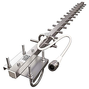 Yagi WiFi Antenna 2.4GHz (15dBi) Outdoor Directional Signal (H:30° V:25°) Long Distance Range (High-Gain Weatherproof) Wireless Network (Pole Mount) N-Female Pigtail Connector Tupavco TP512