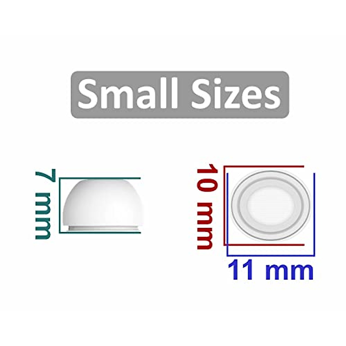 6 Pairs Compatible with AirPods Pro and Pro 2 Ear Tips Buds, Small Size Replacement Silicone Rubber Eartips Earbuds Gel Cover Accessories Compatible with AirPods Pro 2 and Pro - Small White