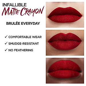 L’Oréal Paris Infallible Matte Lip Crayon, Brulee Everyday (Packaging May Vary)