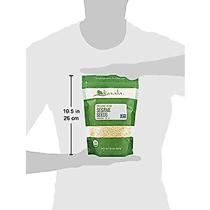 Kevala Organic Raw Sesame Seeds Unhulled, 2 Pound (White)