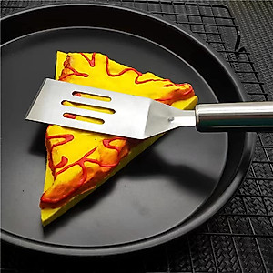 Zmeni 2 pieces Mini Brownie Serving Smll Metal Spatula Flexible Nonstick Serve Turner Cookie Slotted Kitchen Utensil for Cutting