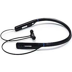 QT S Wireless Bluetooth Neckband Headphones Deep Bass IPX4 Waterproof Sports in-Ear Earphones V5.0 w/Mic,HiFi Stereo Deep Bass Headsets, Magnetic Neckband 20 H Playback for Gym Workout Travel