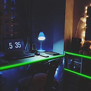 Glow in The Dark Edge Protectors,Baby Proofing,20ft Luminous Silicone Clear Furniture Edge Protector Strip for Wall,Corner,Fireplace,Desk Edge, Cabinets, Drawers.Protect Baby Safety (0.78 inches)