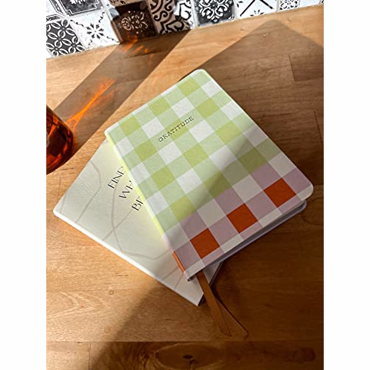 DesignWorks Ink Gratitude Journal with 196 Guided Pages for Daily Thoughts and Goals with Pen and Ribbon Marker | Undated Daily Mindfulness Journal, Brings You Joy