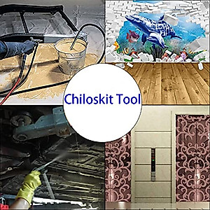 Chiloskit PS-2 Heavy Duty Sandblaster Sand Blasting Gun Kit Rust Remove Tool for Sandblast Cabinet Gun Parts with 4 Ceramic Nozzle Tips 5mm and 6 mm