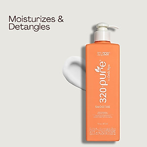 320Pure Smoothie Leave In Conditioner 8oz, Sulfate Free, Color Safe & Lightweight Formula, Deep Repair Moisturizing Detangler for Frizzy, Curly, Thick, Wavy, Dry & Damaged Hair