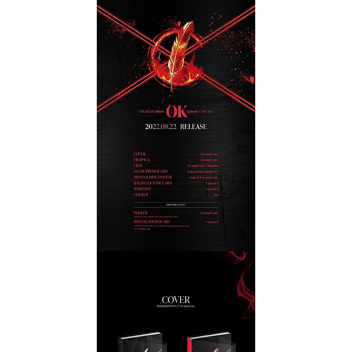 CIX - 5th EP OK Episode 1 : OK Not PHOTOBOOK VER CD+Folded Poster (Random ver.)