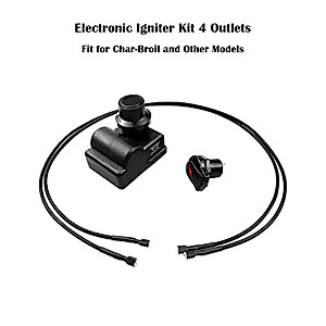 NTSUMI Electronic Igniter Kit Fit for Char-Broil Models Replace G511-0055-W1, Switch/Off Butto Lgnition Module 4 Outlets