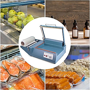 Hlixzoy Dynamic L-Type Sealing and Cutting Machine, PVC Tubular Heat Shrink Film Sealing and Cutting Machine, Pe Film Sealing and Cutting Machine, Suitable for Home Retail Industry Sealing