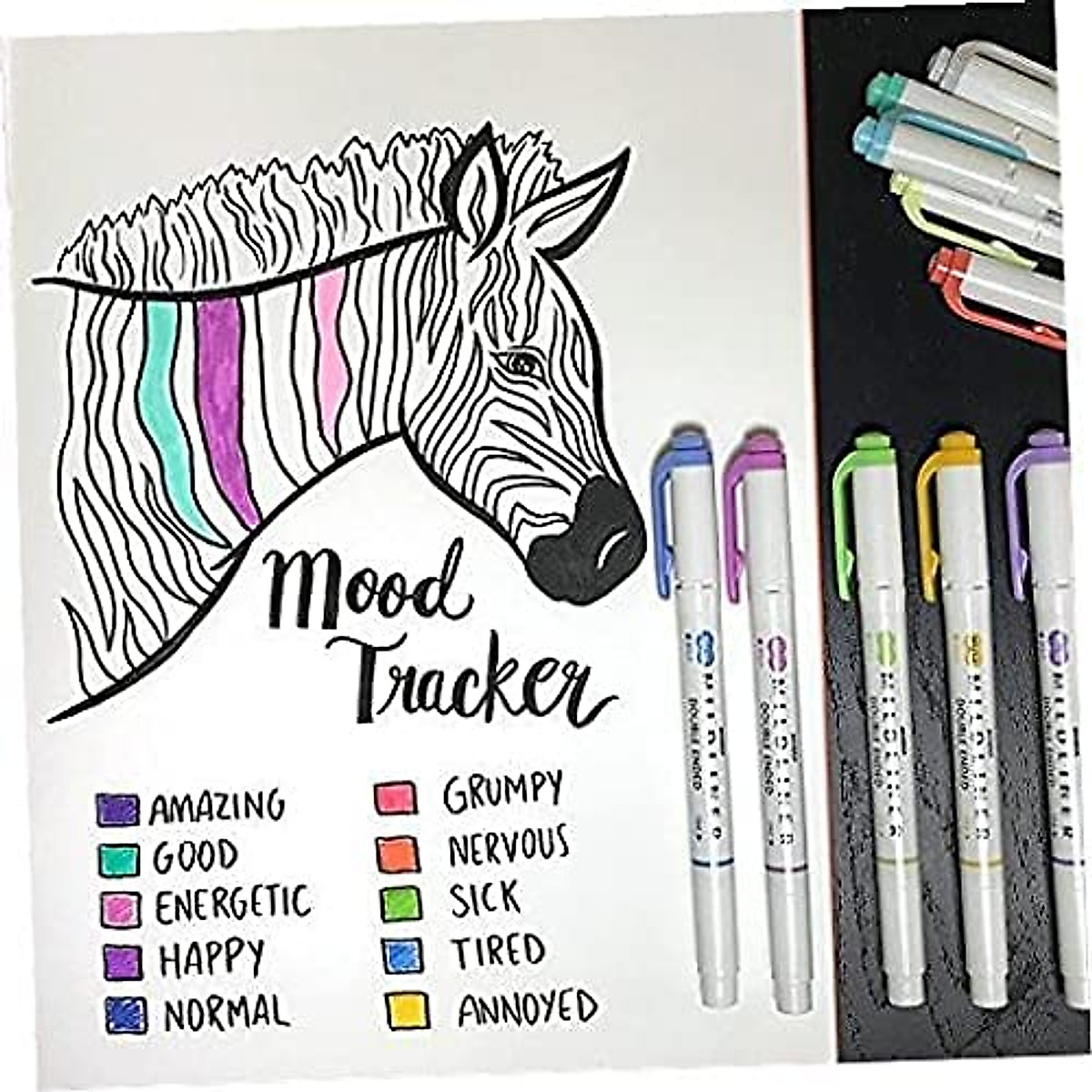 Zebra Pen Mildliner, Double Ended Highlighter, Broad and Fine Tips, Assorted Colors, 15 Pack