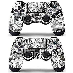 Vanknight Vinyl Decals Stickers Skin 2 Pack for PS4 Controllers Skin Anime Funny Girls