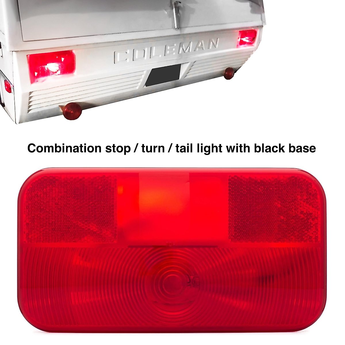 Lumitronics RV Surface Mount Light - Stop/Turn/Tail for RV, Trailer, Camper, 5th Wheel, Motorhome (White)