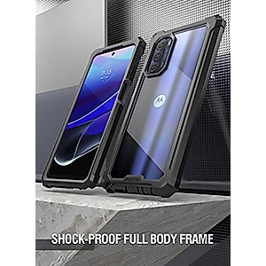 Poetic Guardian Case Designed for Motorola Moto G Stylus 5G (2022) Model #: XT2215, [6FT Mil-Grade Drop Tested], Full-Body Hybrid Shockproof Bumper Cover with Built-in Screen Protector, Black