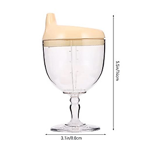 3pcs Practical Capacity Multi- Multi-functional Baby Milk Premium Party Cup Goblet Toddler Natural Large