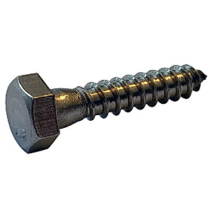 Small Parts 1424L188 1/4" x 1-1/2" Hex Lag Screw 18-8 Stainless Steel (Pack of 10)