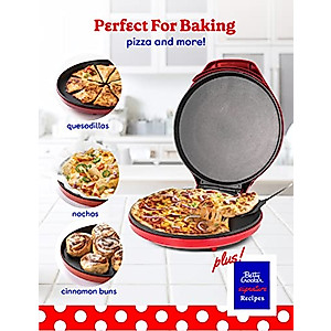 Betty Crocker Countertop Pizza Maker, 1440-Watt Pizza Maker Machine for Home, BC-2958CR