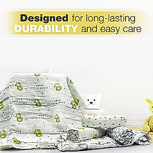 Baby Swaddle Blanket Muslin Silky Soft Blanket Set Breathable for Girls & Boys, Skin-Friendly Baby Receiving Wrap Newborn Gifts, Infant Shower Items, and Toddler Gifts - Pack of 4 (100% Cotton)