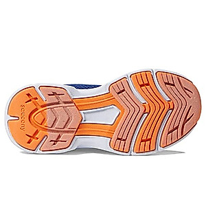 Saucony Wind FST Lac to Toe Sneaker, Navy/Orange, 2 US Unisex Big Kid