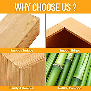Store-Away Bamboo Ziplock Bag Organizer with Optional Non-Slip Backing - Fits Most Kitchen Drawers & Compatible with Gallon, Quart, Snack, & Sandwich Bags - 4-Pack