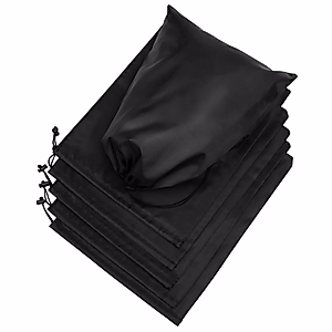 PALTERWEAR Drawstring Bag - Nylon Cinch and Ditty Stuff Pouch with Toggle (12 x 16-6 pack, Black)