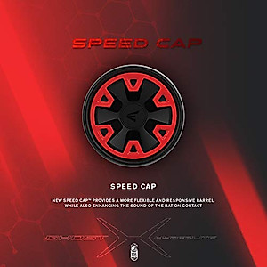 Easton Ghost X Hyperlite -12 (2 3/4") USSSA Senior League Baseball Bat | 2019 | 1 Piece Composite | EXACT Carbon | Speed End Cap | Lizard Skin Grip