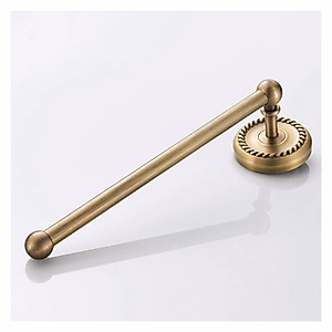 Towel Rack Single Towel Bar Retro Wall Mount Towel Rack Simple European Style Antique Brass Towel Rail for Bathroom Kitchen Home Decoration