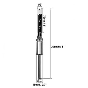 uxcell Square Hole Drill Bit, 1/2" High-Carbon Steel Hollow Chisel Mortise Power Tool for Woodworking